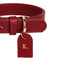 Scarlet Collar - A classic scarlet red dog collar made in Italy