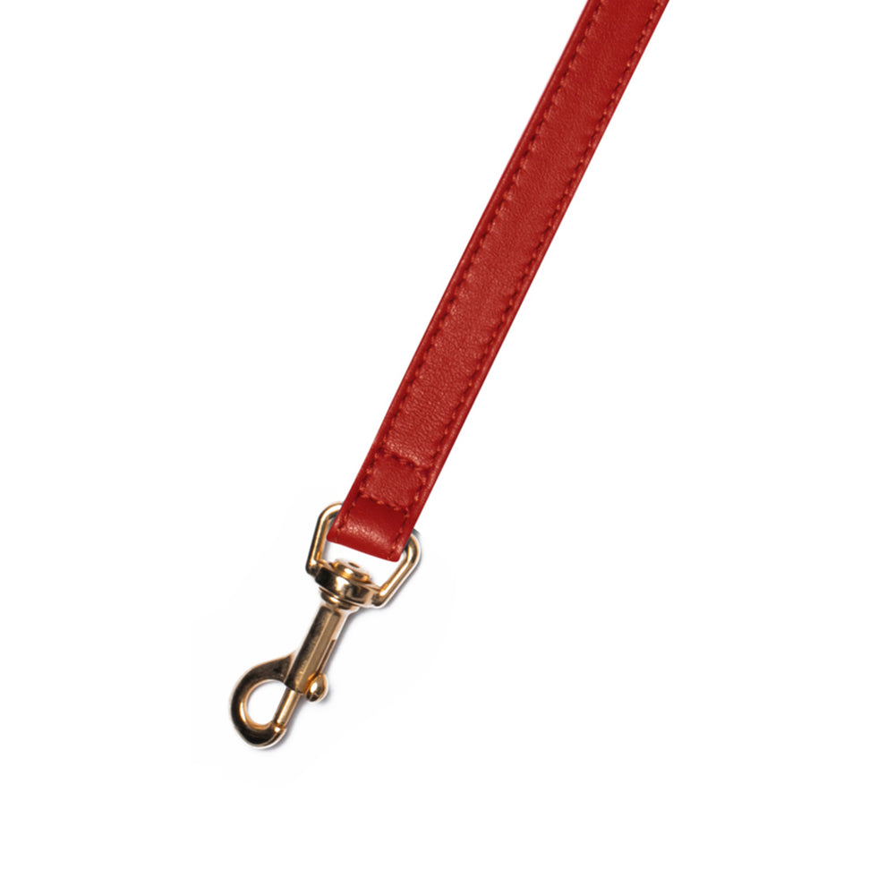 Scarlet Collar - A classic scarlet red dog collar made in Italy